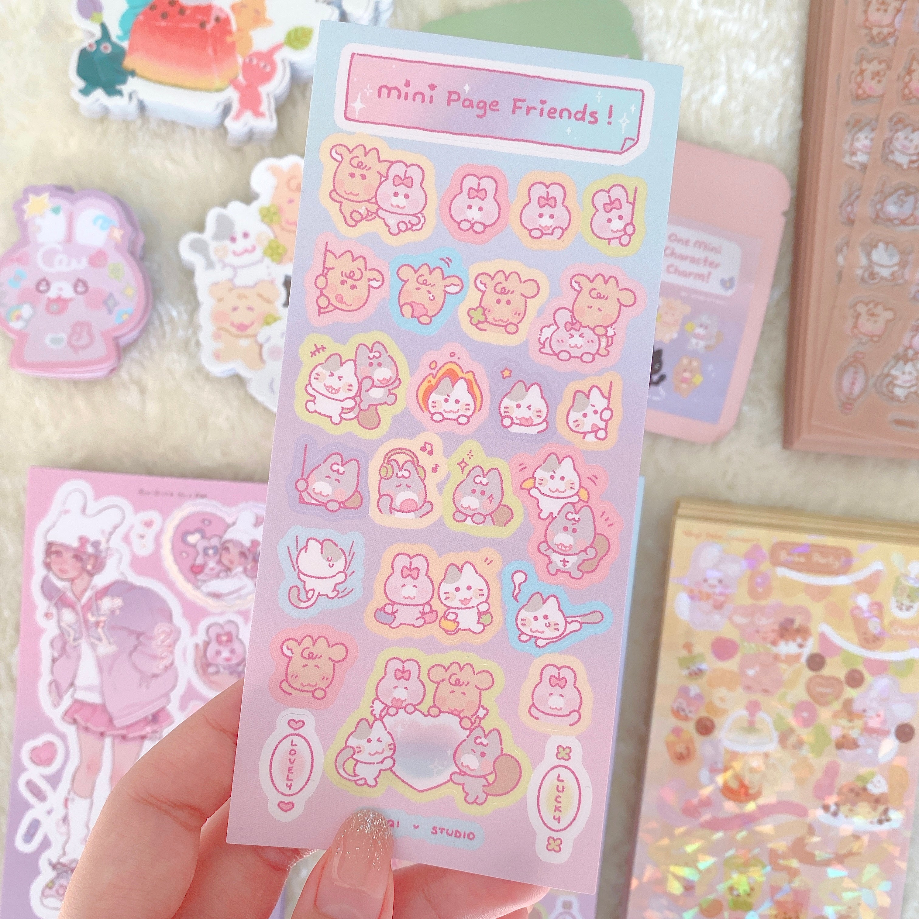 Mini page friends (pastel rainbow) – youqistudio